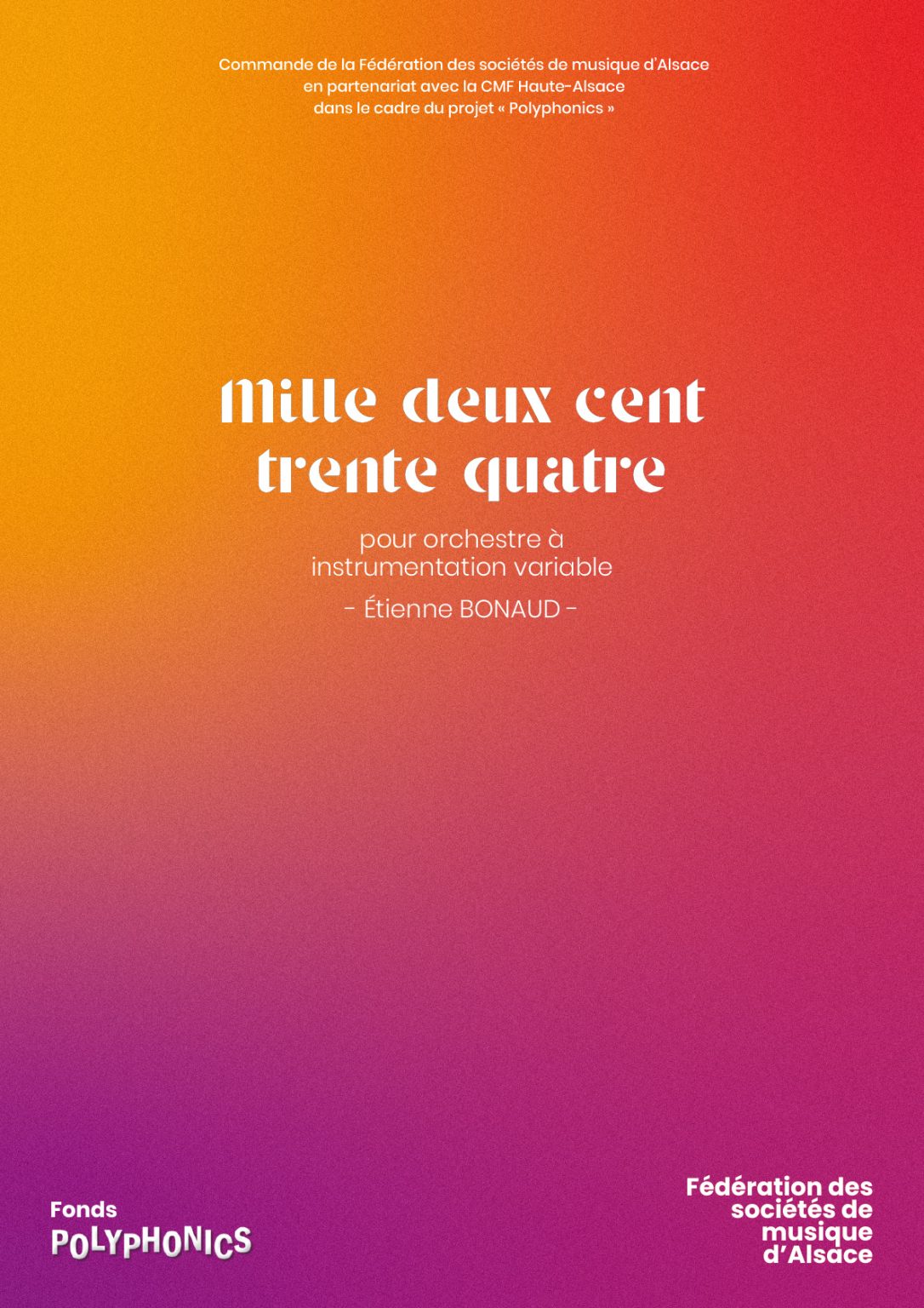 Partition : Mille deux cent trente quatre - Etienne Bonaud - FSMA